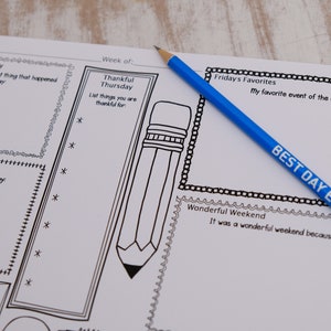 Printable Daily Guided Journal Pages for Kids - SET 1 Journal Prompts ...