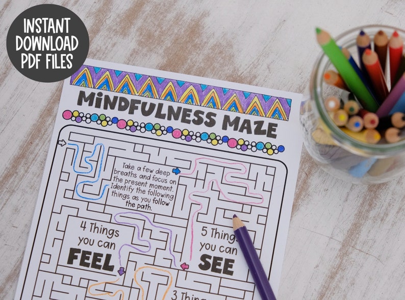 Mindfulness Mazes: Emotions & Feelings Activity (digital Download) - Etsy