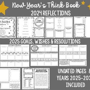 Printable New Year's Journal for Kids - Guided Activity Pages for ...