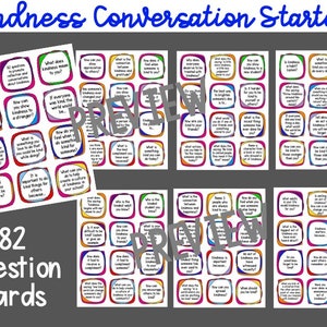 Kindness Conversation Starter Cards: 82 Printable Questions (PDF) - Etsy