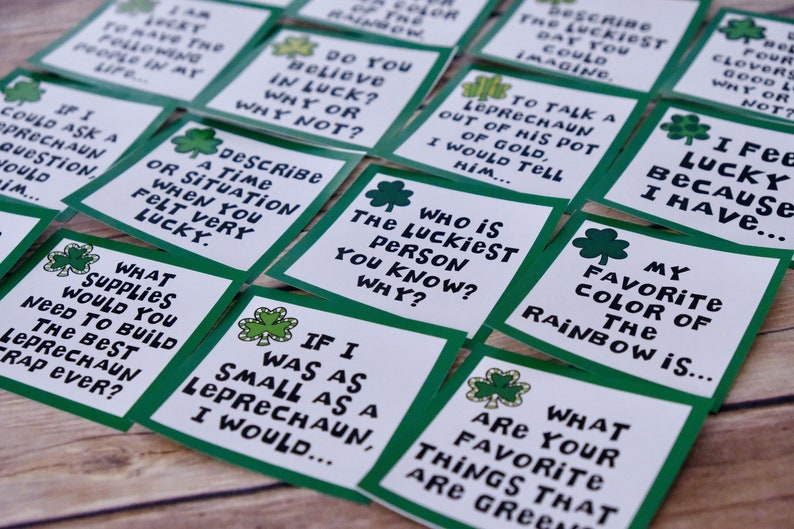 St. Patrick's Day Conversation Starters - Printable Instant Download - Etsy