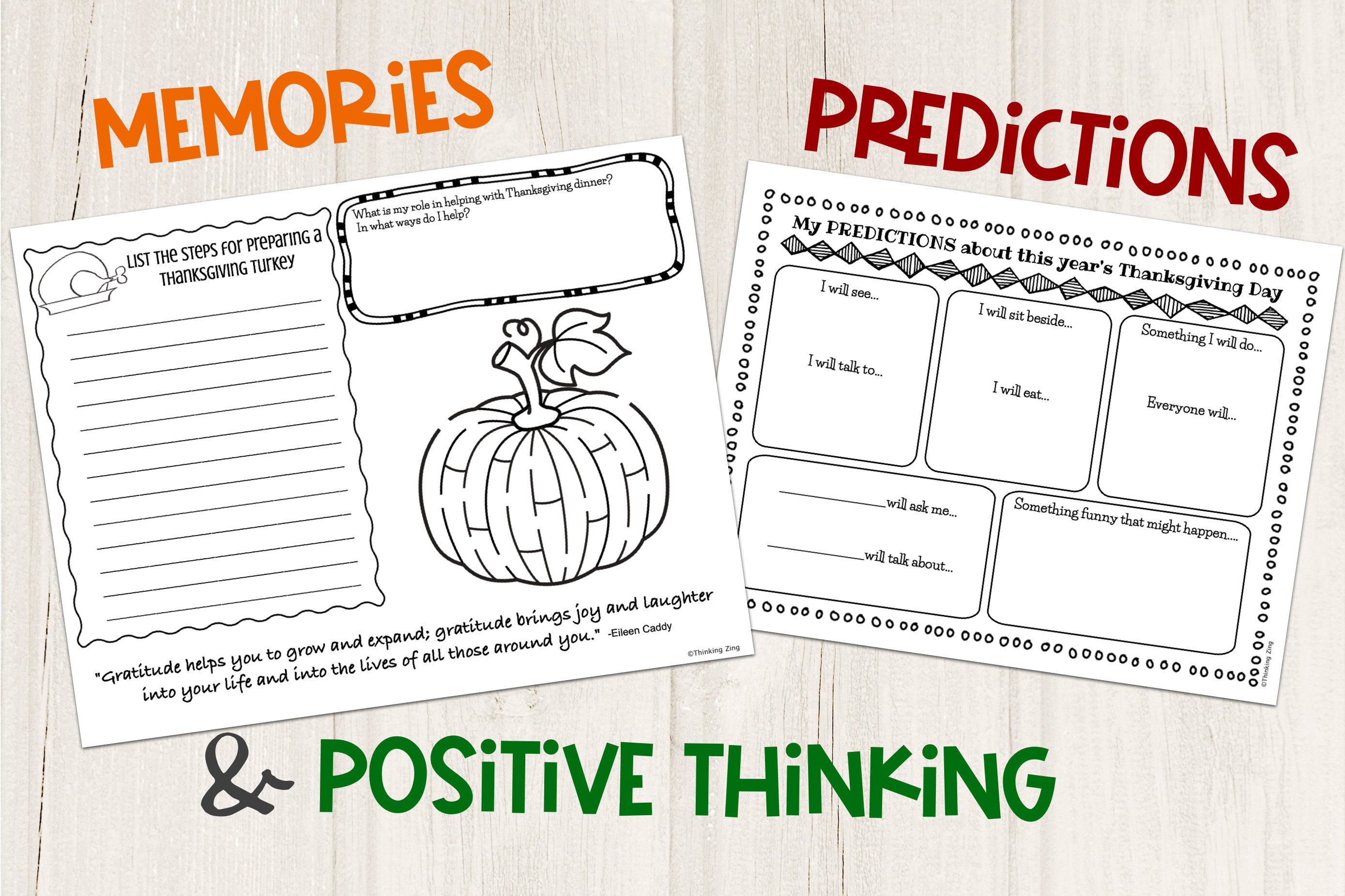 Thanksgiving Journal for Kids Printable Activity Pages for Inspiring ...