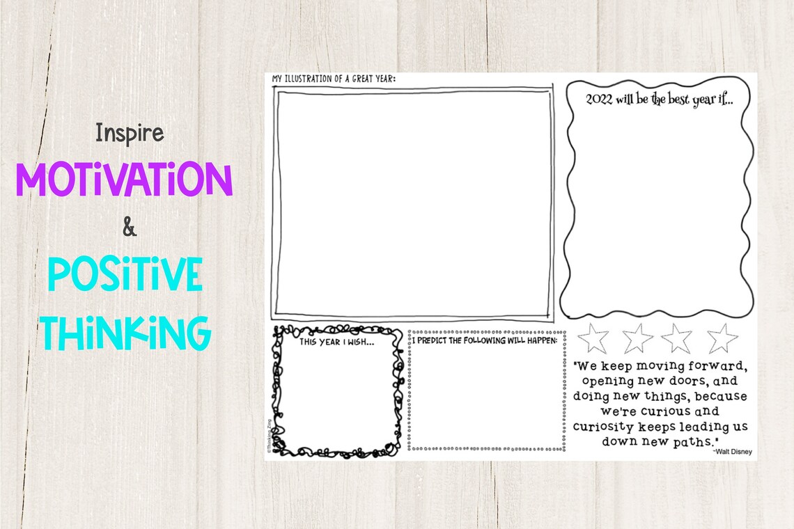 Printable New Year's Journal for Kids Guided Activity - Etsy