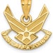 14K Yellow Gold US Air Force Pendant - Etsy