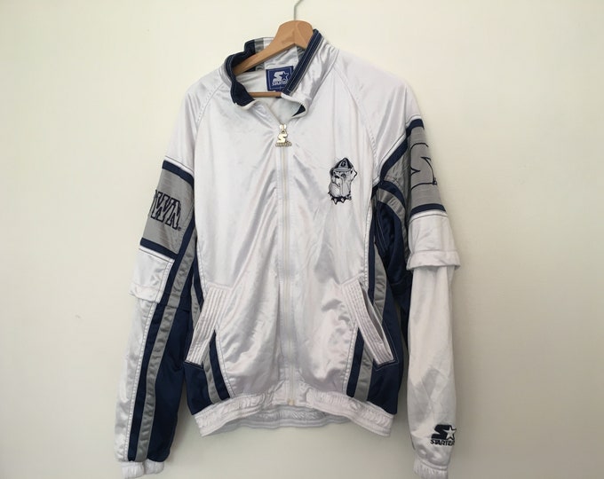 Rare Vintage 90s Georgetown Hoyas Varsity Button Jacket Embroidered ...