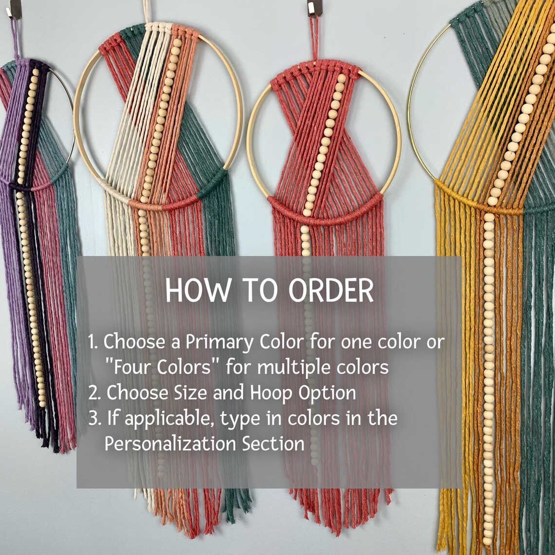 Macrame Hoop Wall Hanging Custom Macrame Boho Decor - Etsy