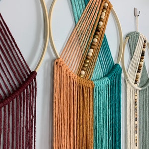 Macrame Hoop Wall Hanging Custom Macrame Boho Decor - Etsy