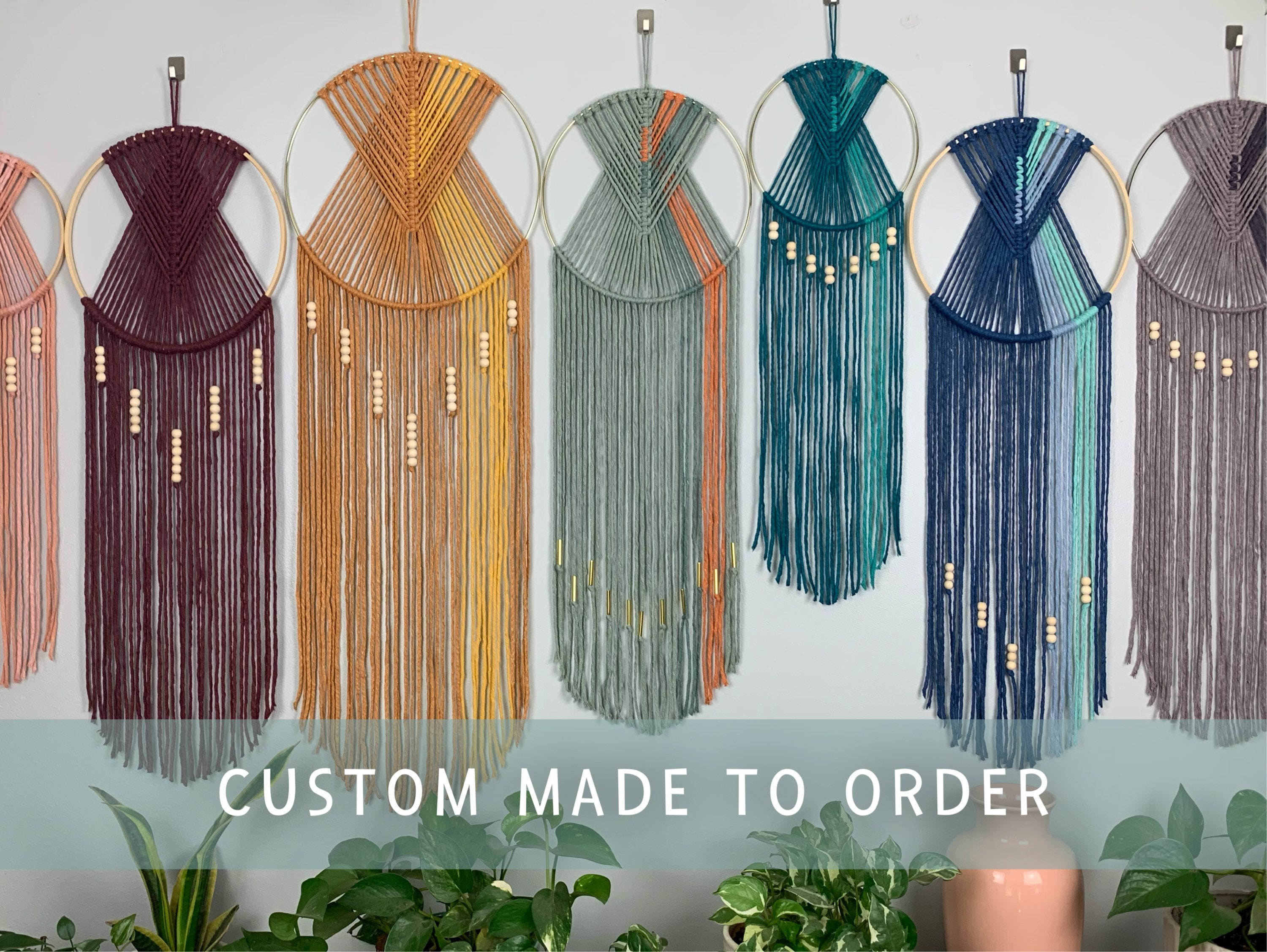 Macrame Hoop Wall Hanging Custom Macrame Boho Decor - Etsy