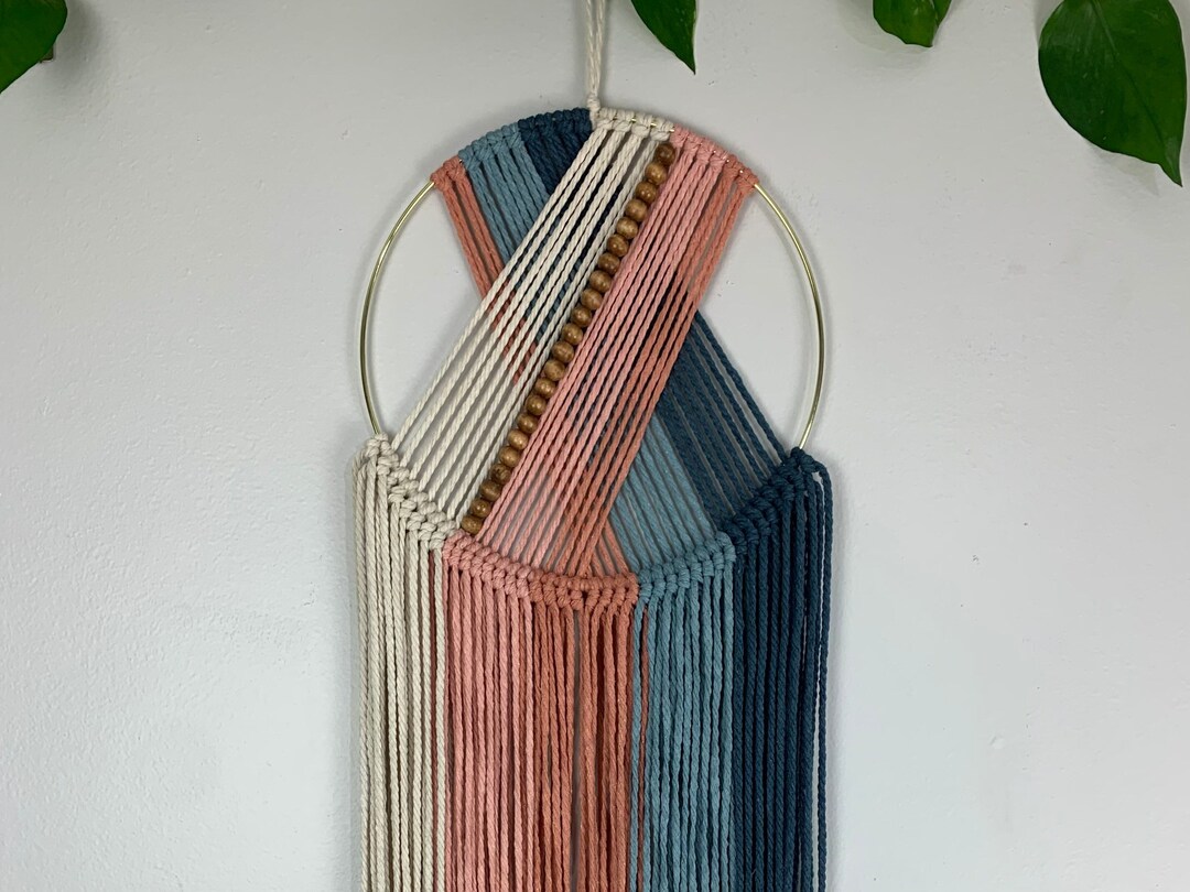 Macrame Hoop Wall Hanging Boho Decor Macrame Decor Colorful Macrame ...