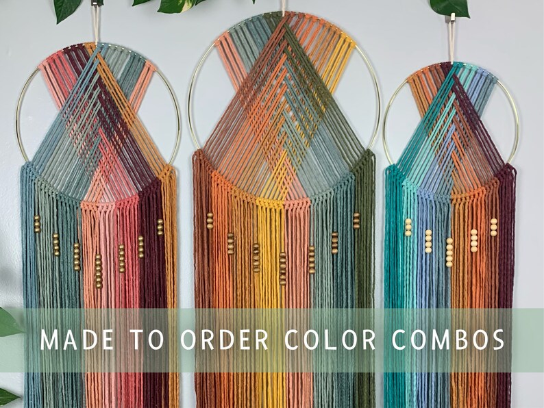 Macrame Hoop Wall Hanging Custom Macrame Boho Decor - Etsy
