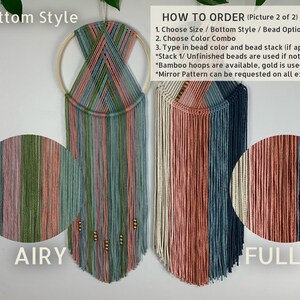 Macrame Hoop Wall Hanging Custom Macrame Boho Decor Macrame Decor Multi ...