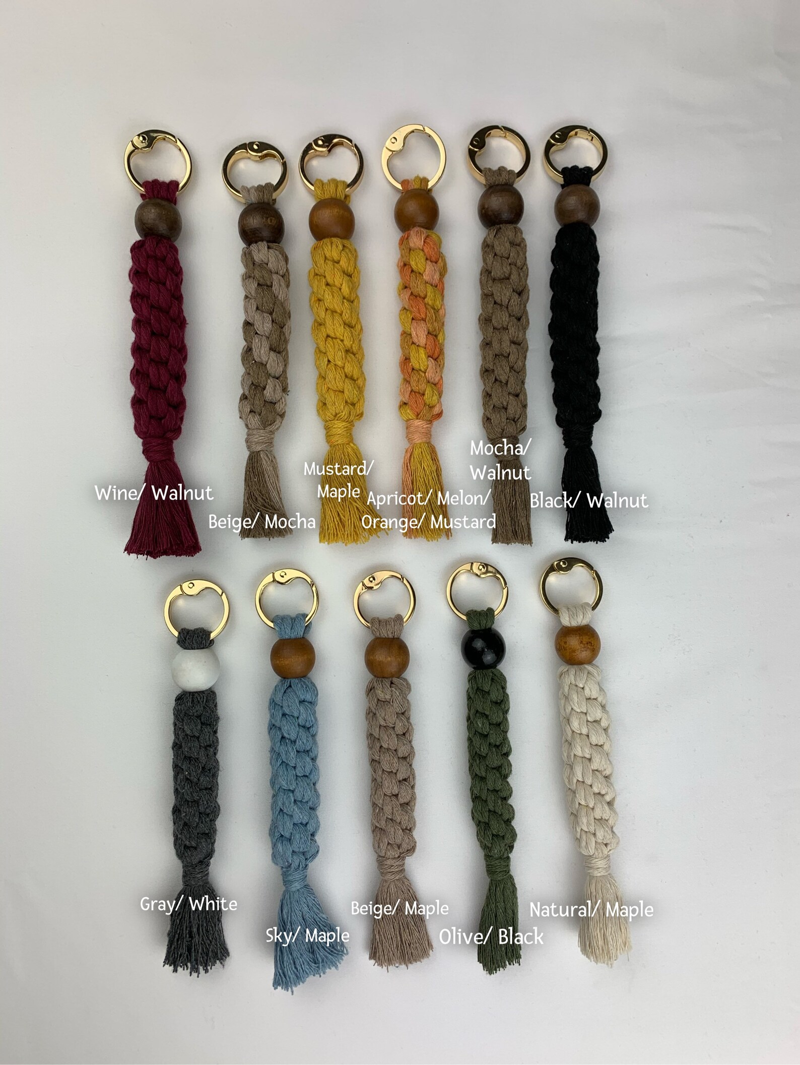 Macrame Keychain Boho Keychain Keychain Bag Charm Purse | Etsy