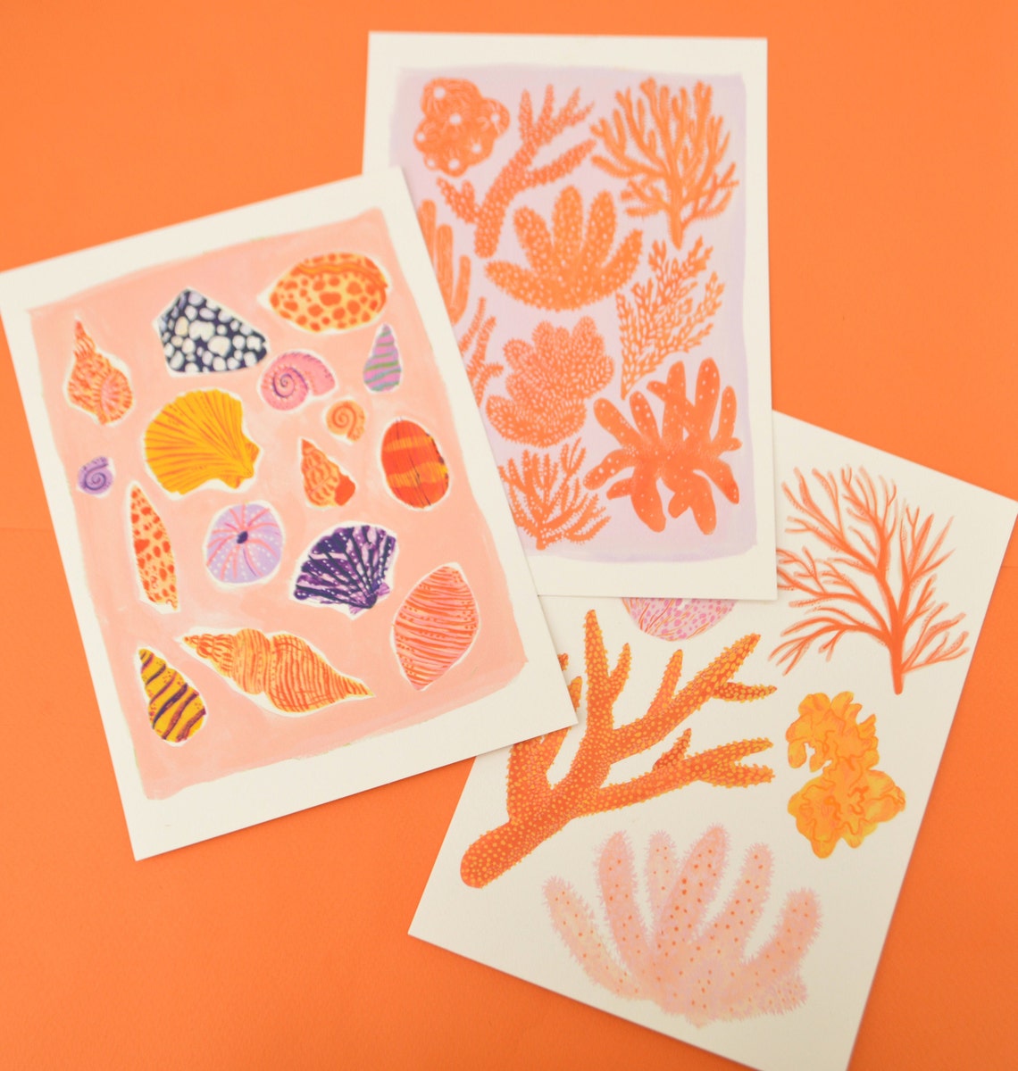 Coral print wall decor home decor | Etsy