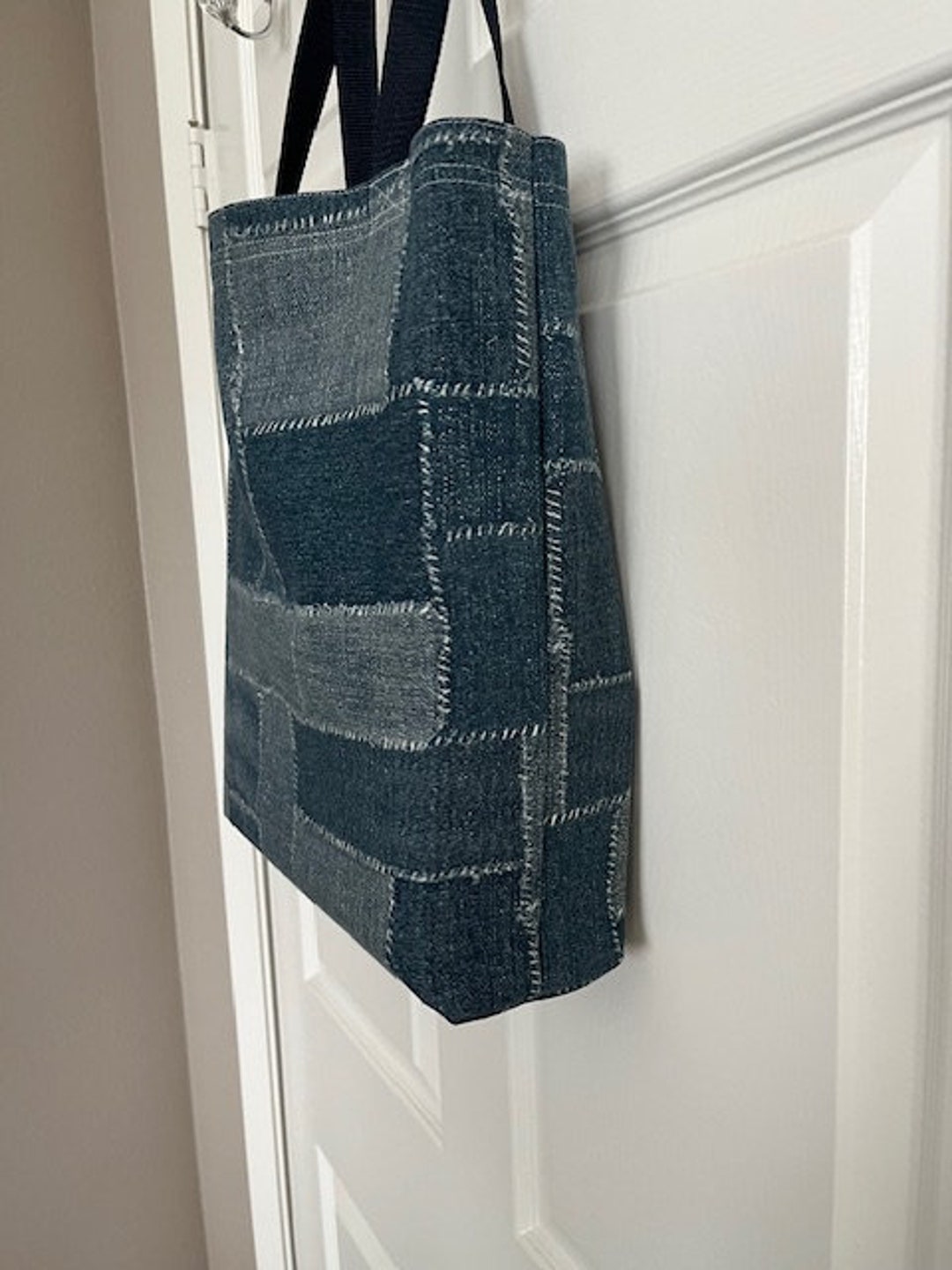 Tote Bag ~ Patchwork Denim - Etsy