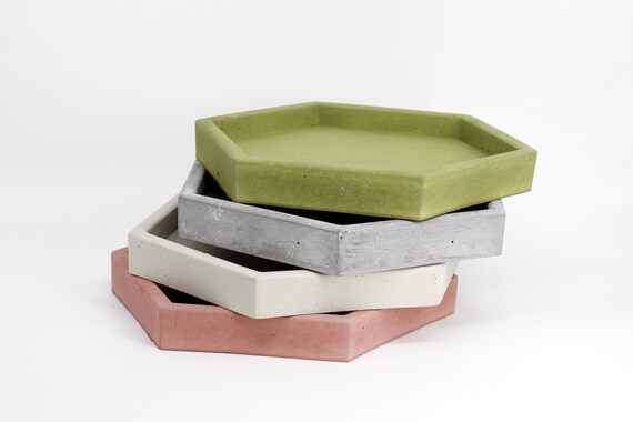 Jewellery tray Candle tray Manta Concrete coaster Planter tray Concrete ...
