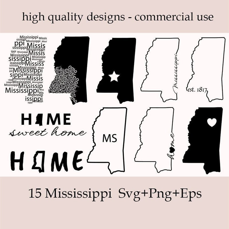 Mississippi State Svg - Etsy