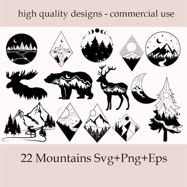 Forest Landscape Svg - Etsy