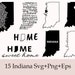 Indiana SVG Bundle, Indiana Map State Svg, Indiana Floral Cut Files for ...