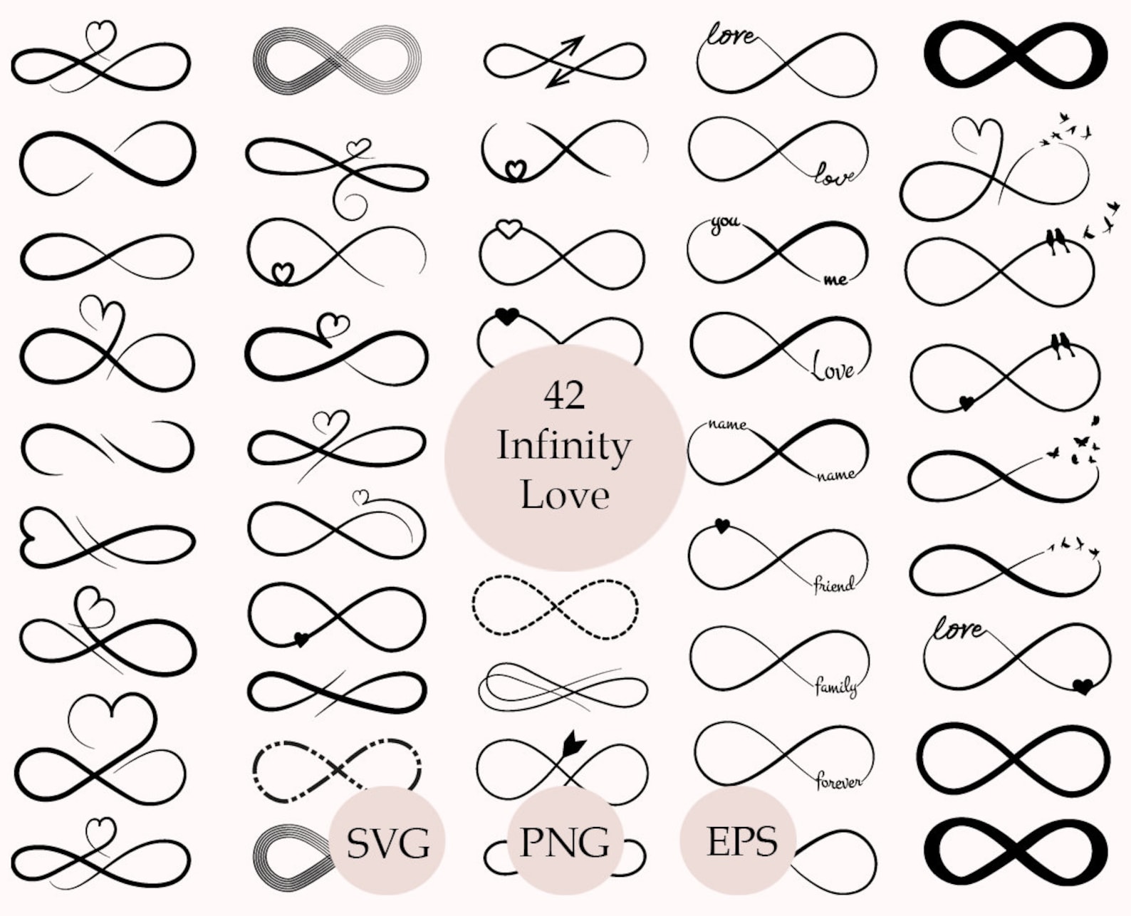 Infinity Svg, Infinity Love Svg Bundle, Forever Infinity Svg, Infinity ...