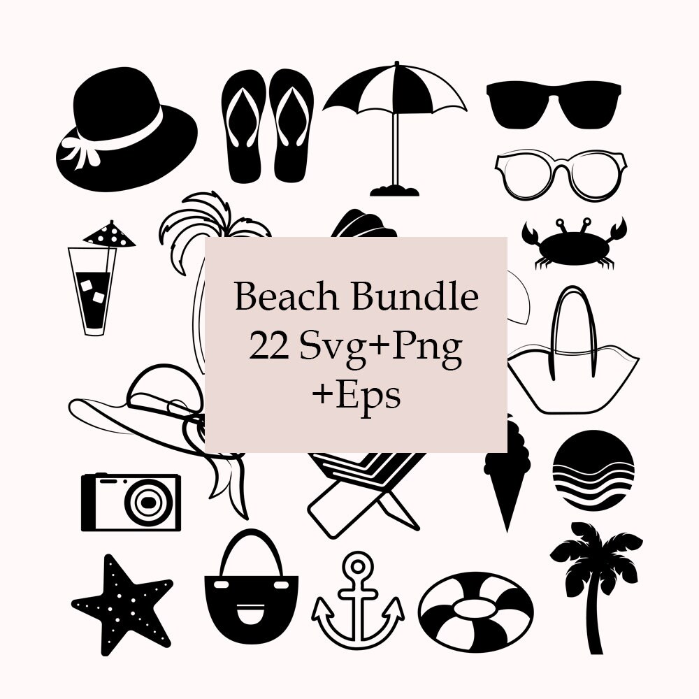 Beach Svg Bundle Summer Svg Cut Files for Cricut Beach Life - Etsy