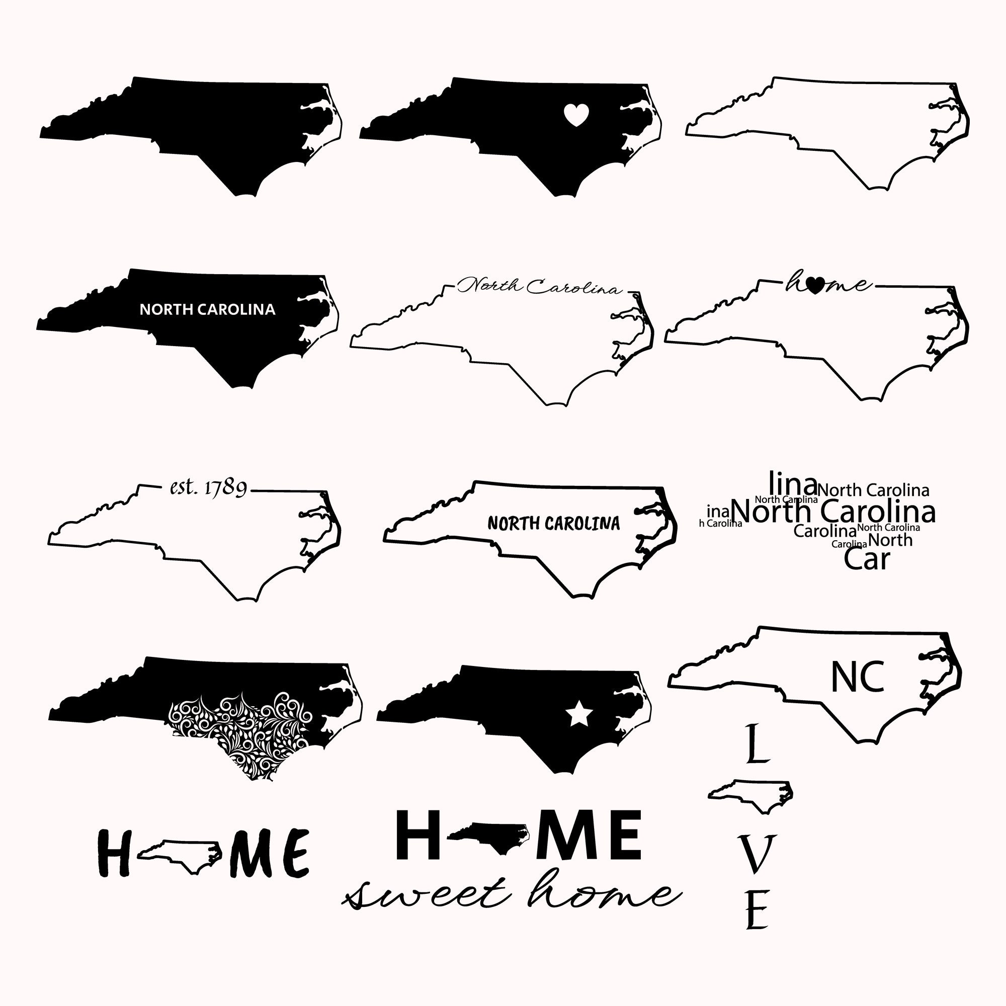 USA States SVG Bundle, 50 States SVG Bundle 750 Files, Outline United ...