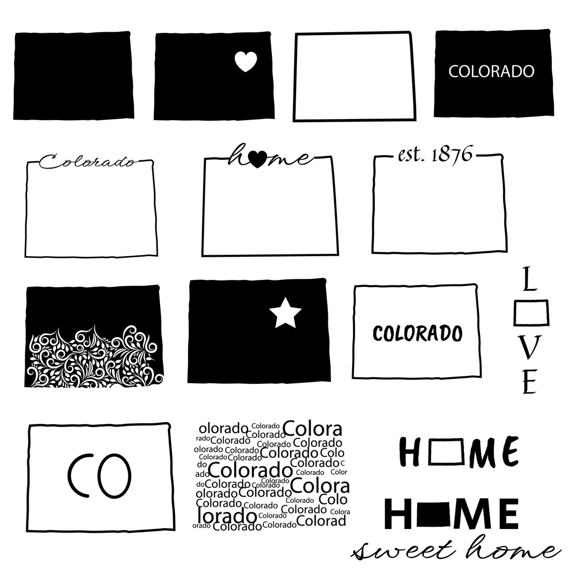 Colorado State SVG Colorado Outline Colorado Svg Cut Files - Etsy