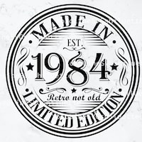 1984 Vintage Limited Edition Circle Svg, 41st Birthday Vintage Circle ...
