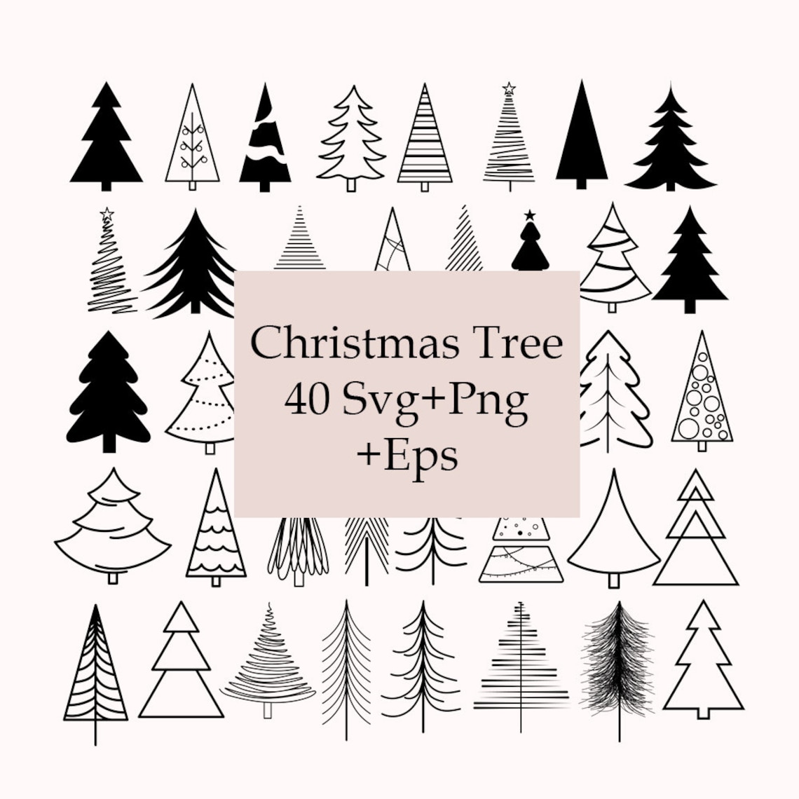 Christmas Tree Svg Bundle Forest Cut Files Pine Tree Svg - Etsy