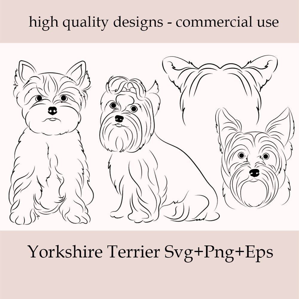 Yorkie Svg Yorkshire Terrier Svgyorkie Dog Svg Bundleyorkie - Etsy