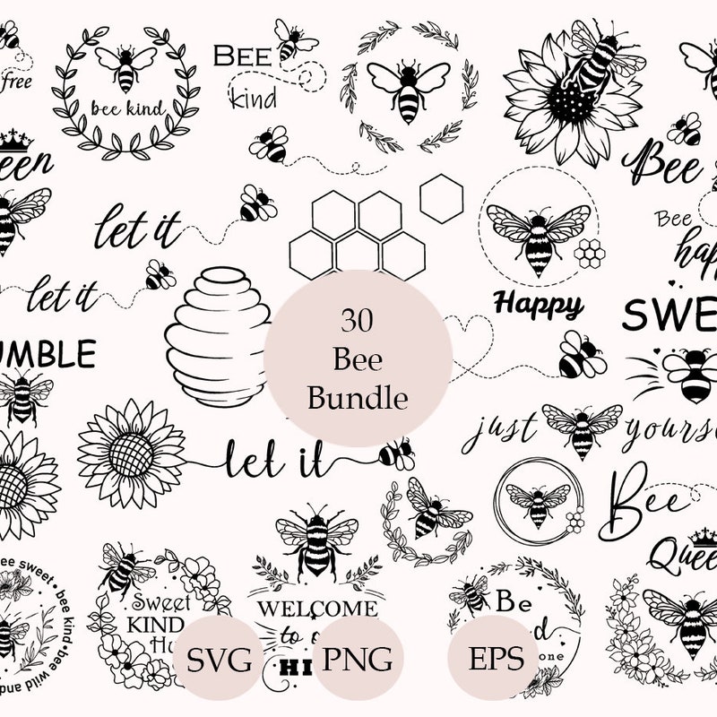 Bee Svg - Etsy