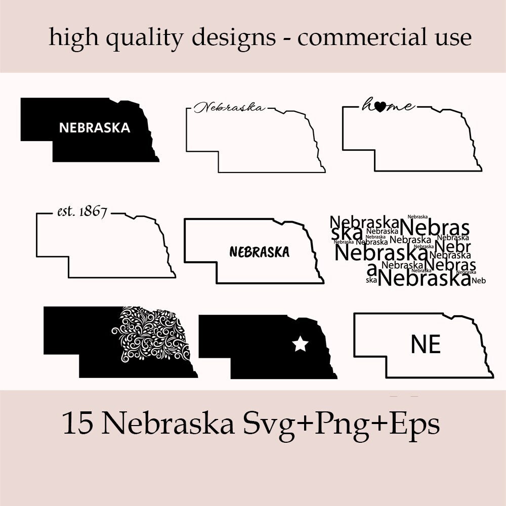 Map Stickers Nebraska Us State Outline Map Lettering Sticker Sticker Maps