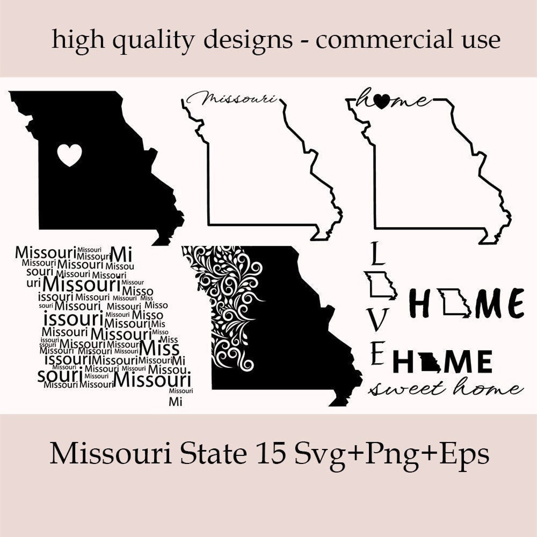 Missouri SVG, Missouri State Clipart, Cut File for Cricut, Silhouette ...