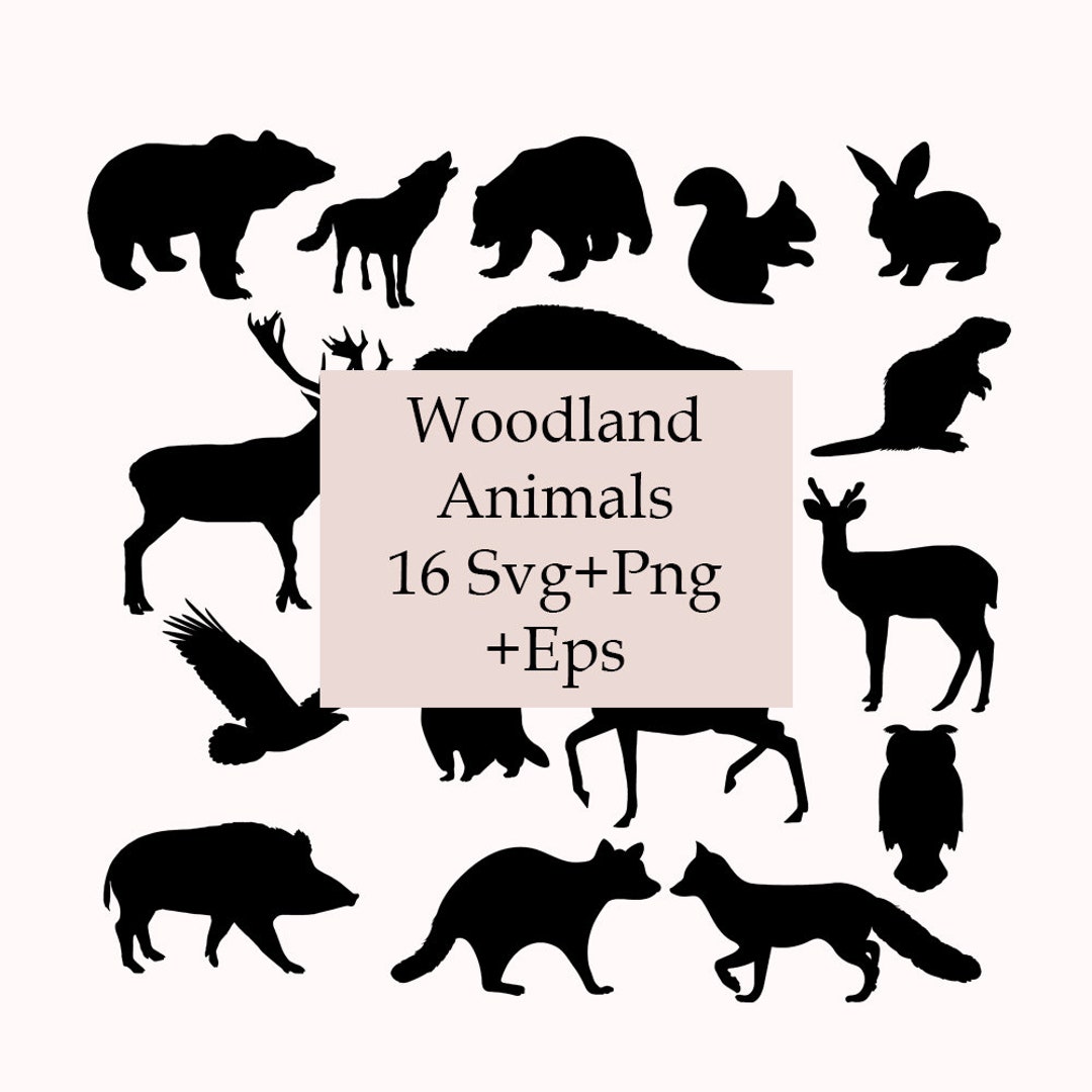 Animal Svg Bundle, Animal Svg, Woodland Animal Cut Files, Baby Animal ...