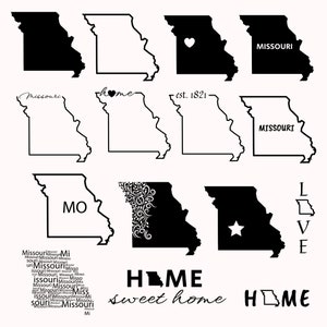 Missouri SVG, Missouri State Clipart, Cut File for Cricut, Silhouette ...