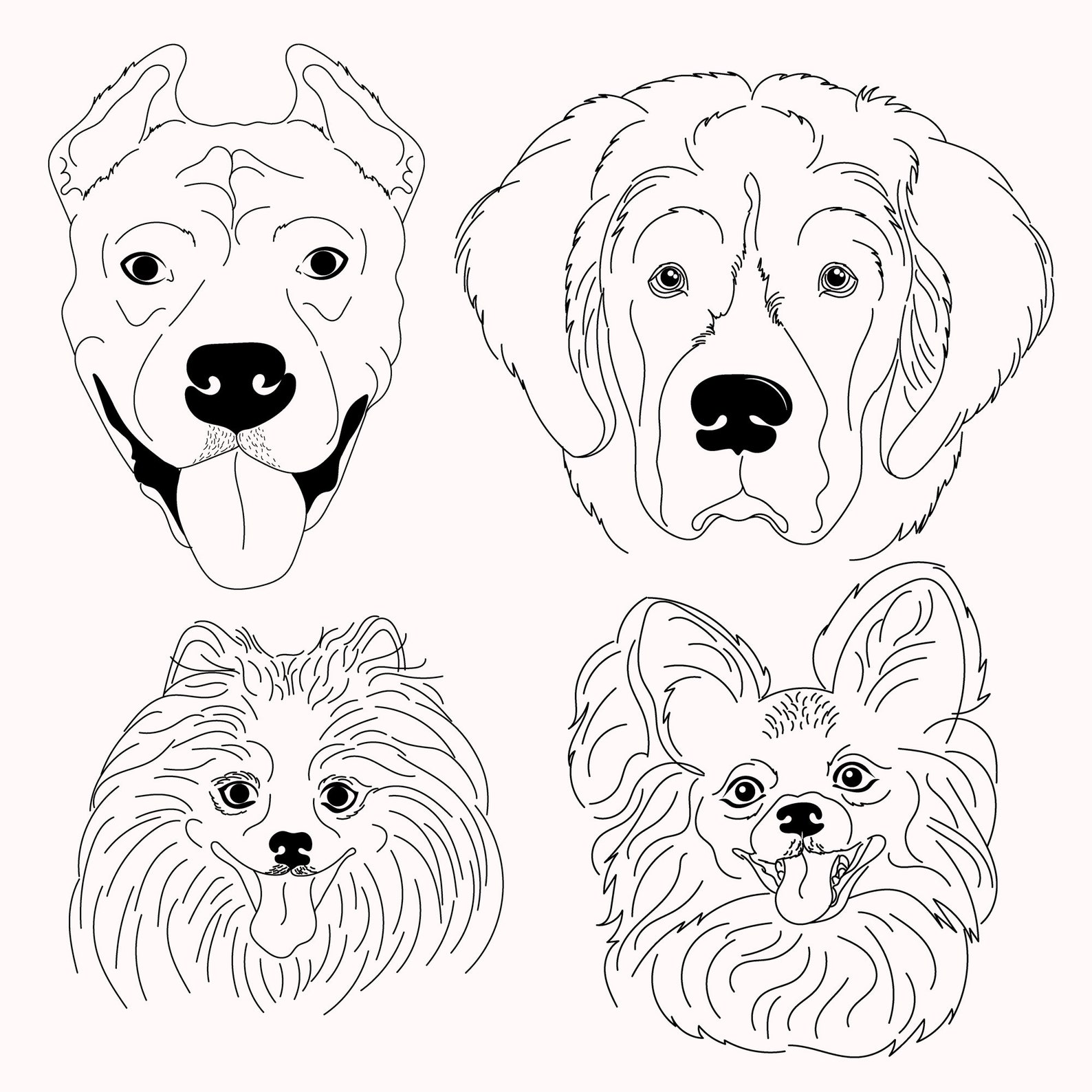 63 Dog Breed Svg Bundle, Dog Face Svg Icon, Dog Head Svg, Silhouette ...
