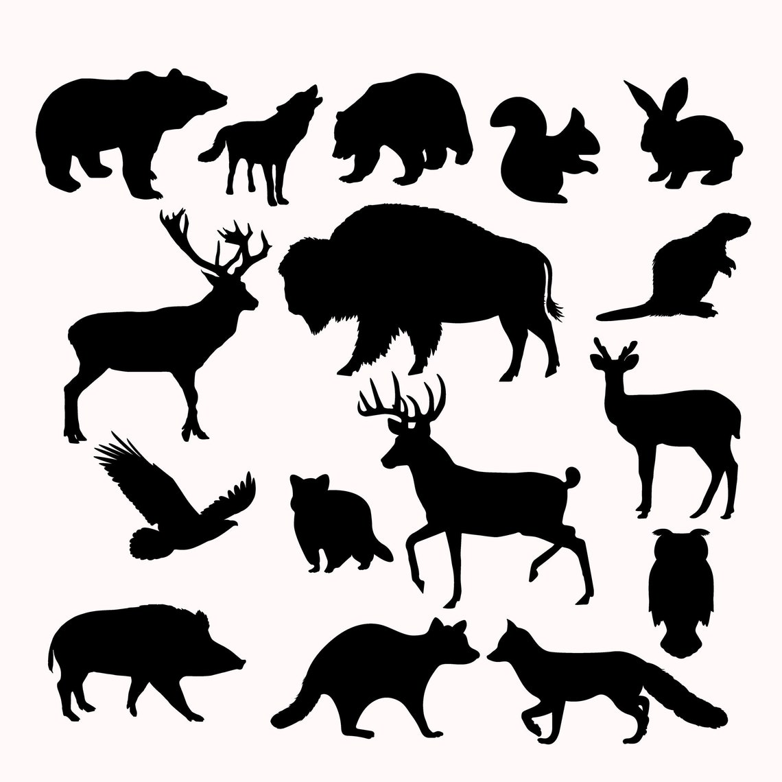 Animal Svg Bundle Animal Svg Woodland Animal Cut Files Baby - Etsy