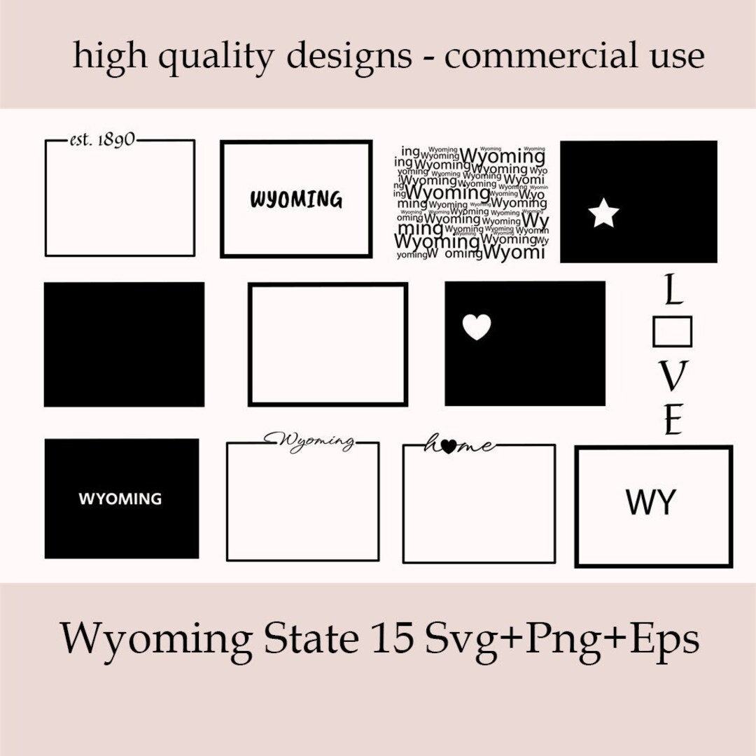 Wyoming SVG, Wyoming State Svg, Silhouette, Cut Files for Cricut ...