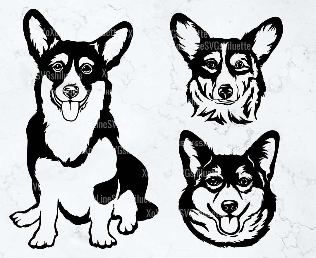 Corgi Svg, Peeking Corgi Clipart, Svg Files for Cricut, Silhouette ...