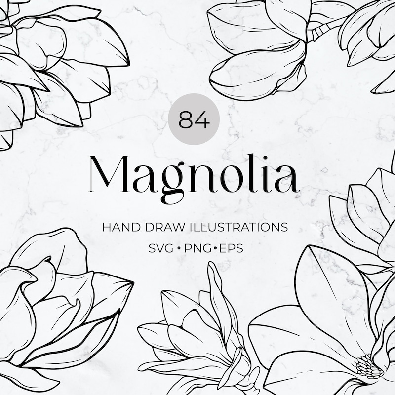 Magnolia Flowers Cricut - Etsy UK