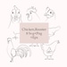 Chicken SVG Bundle, Hand Drawn Hen SVG, Rooster SVG, Farm Animal Svg ...