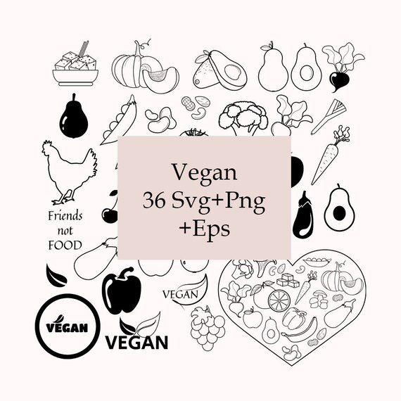 Vegan SVG Bundle Organic Food Svg Plant and Vegetables Svg - Etsy