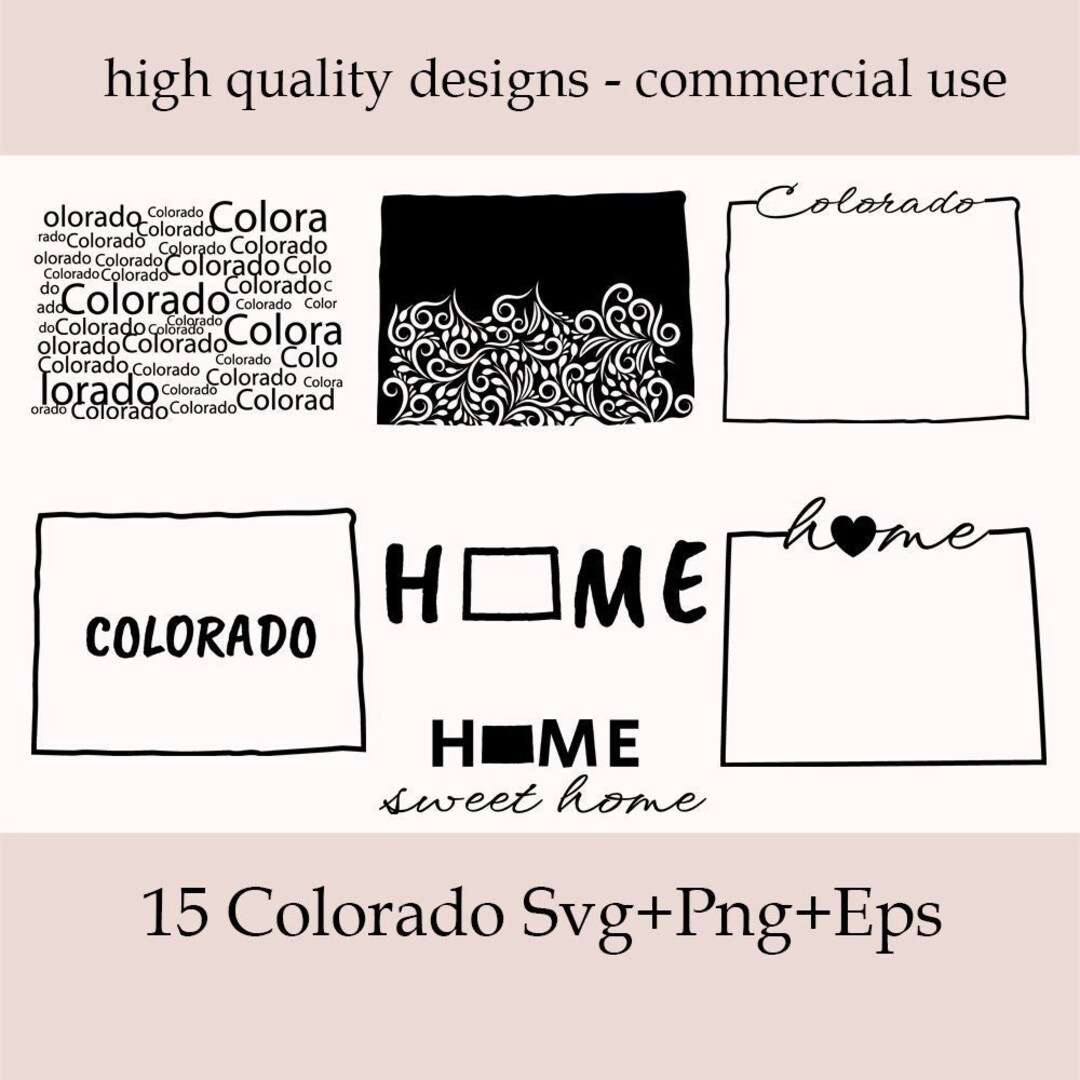 Colorado State SVG, Colorado Outline, Colorado Svg, Cut Files for ...