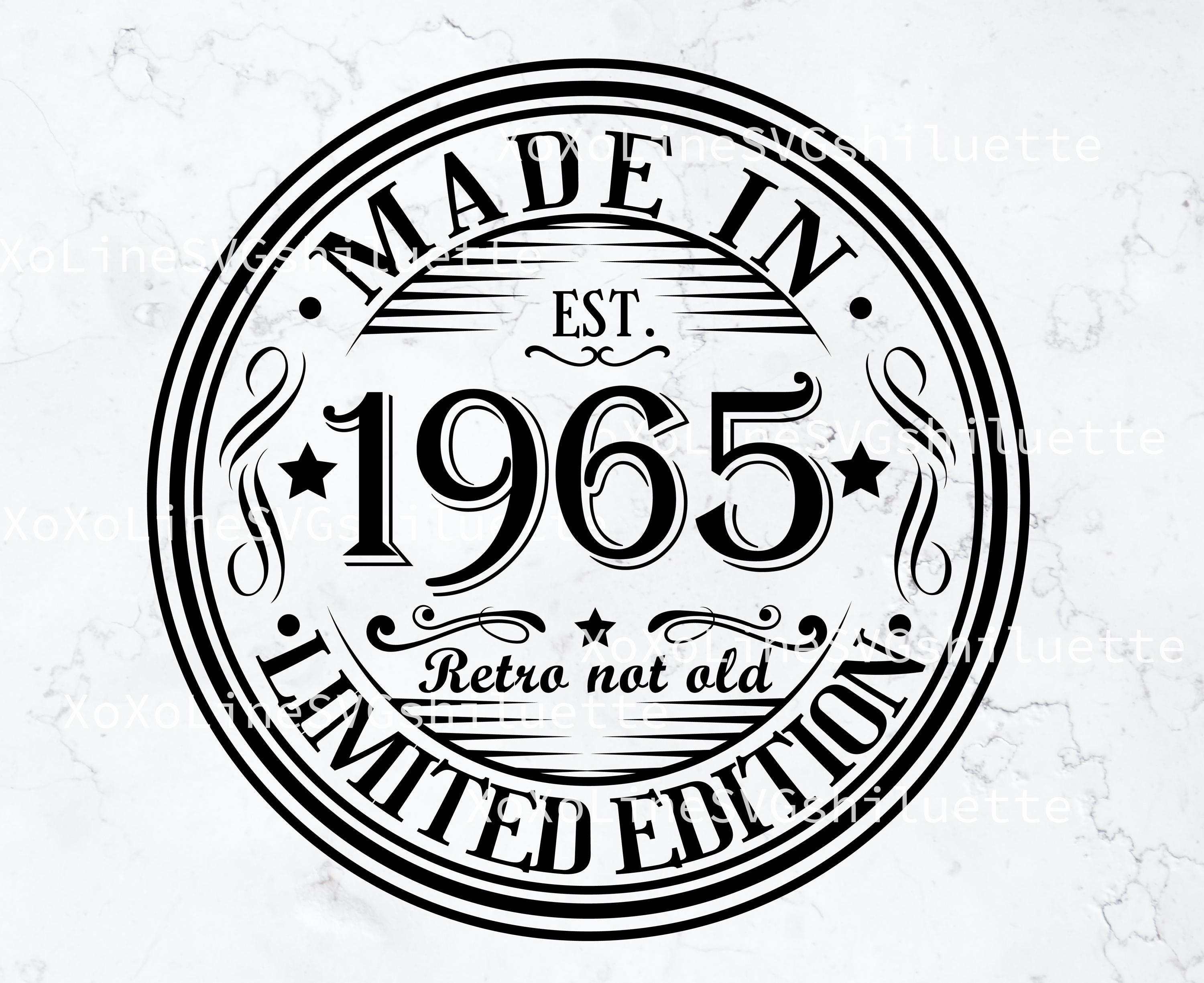 60th Birthday Svg, 1965 Svg, Born in 1965 Vintage Svg, Vintage 1965 ...