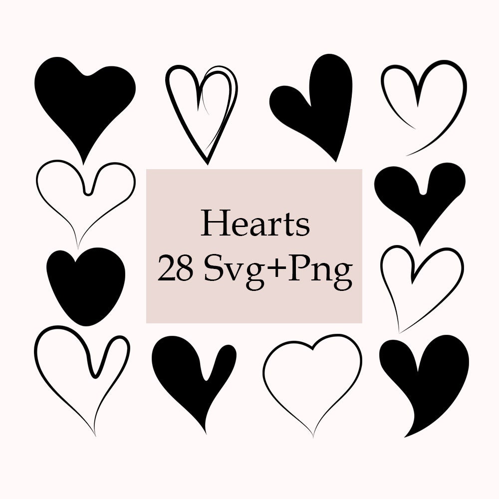 Heart Svgheart Svg Bundlehearts Svglove Svgsvg Files for - Etsy