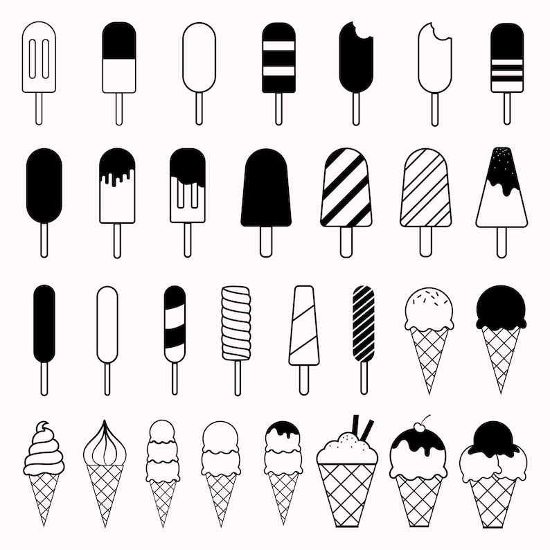 Ice Cream Svg Bundle, Popsicle Svg,dessert Png,cut File,summer Svg ...
