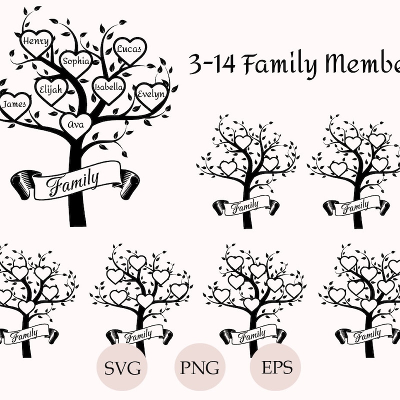 Svg Family Tree - Etsy