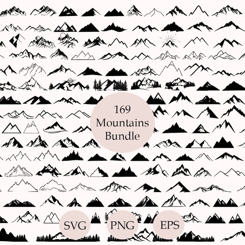 Mountain Svg - Etsy