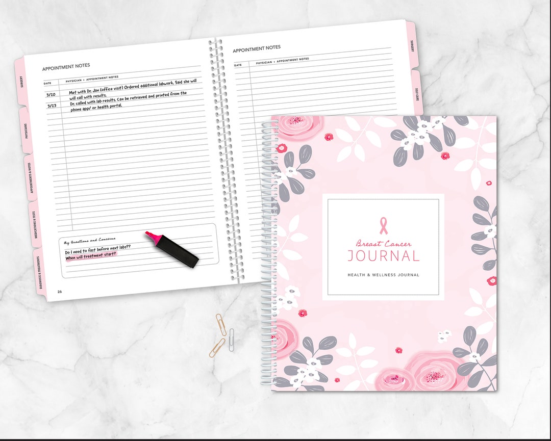 Breast Cancer Health Journal / Cancer Treatment Organizer / Symptom ...