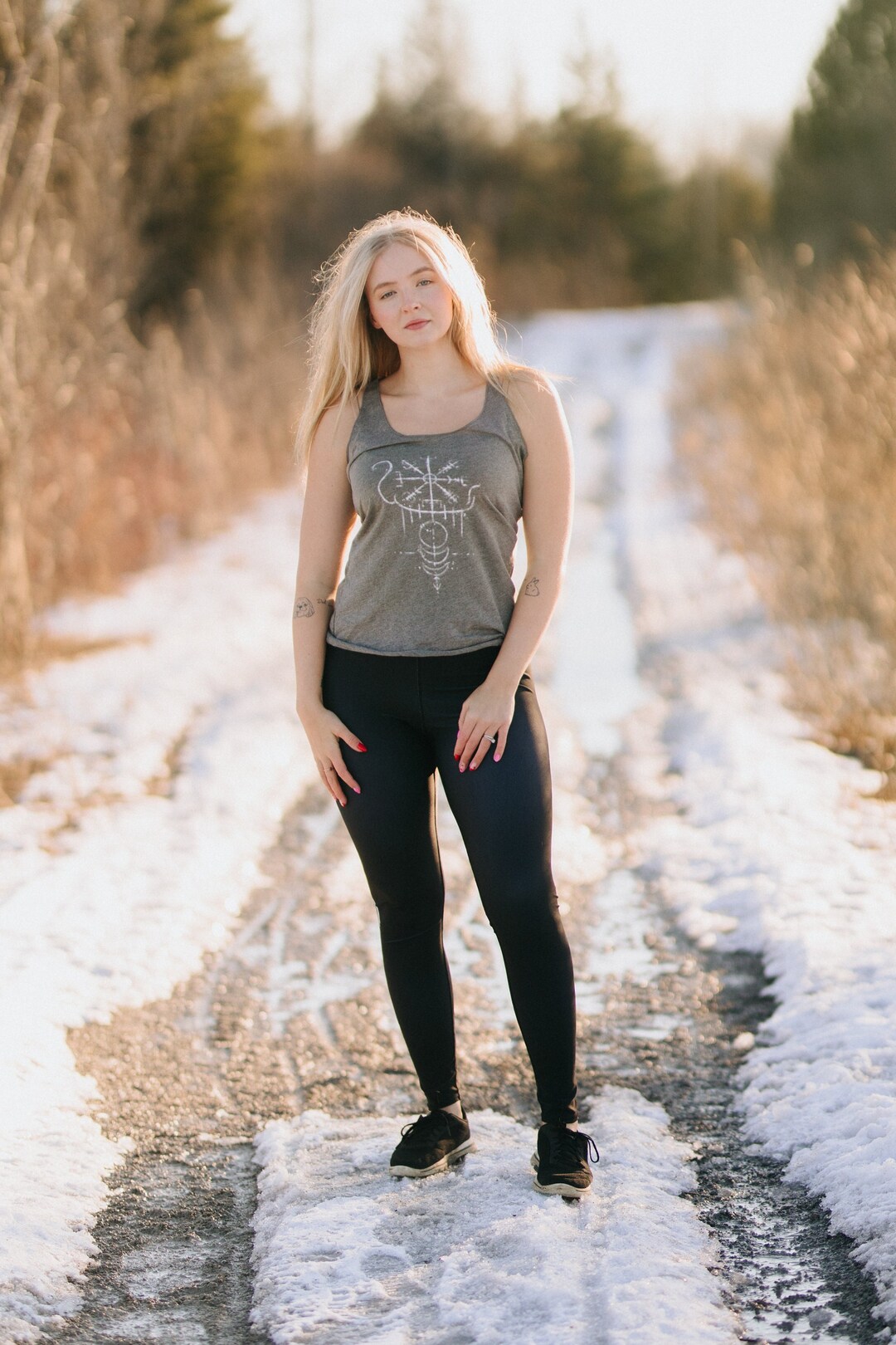 Vegvisir Norse Pagan Clothing, Workout Tank Top for Women, Viking Ship ...
