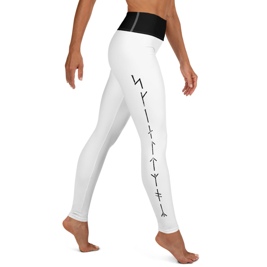 Shieldmaiden Viking Rune Workout Leggings, Shield Maiden Yoga Pants ...